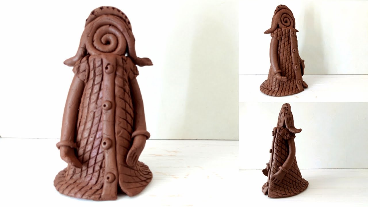 Simple and easy clay girl making | clay modelling for beginners | easy ...