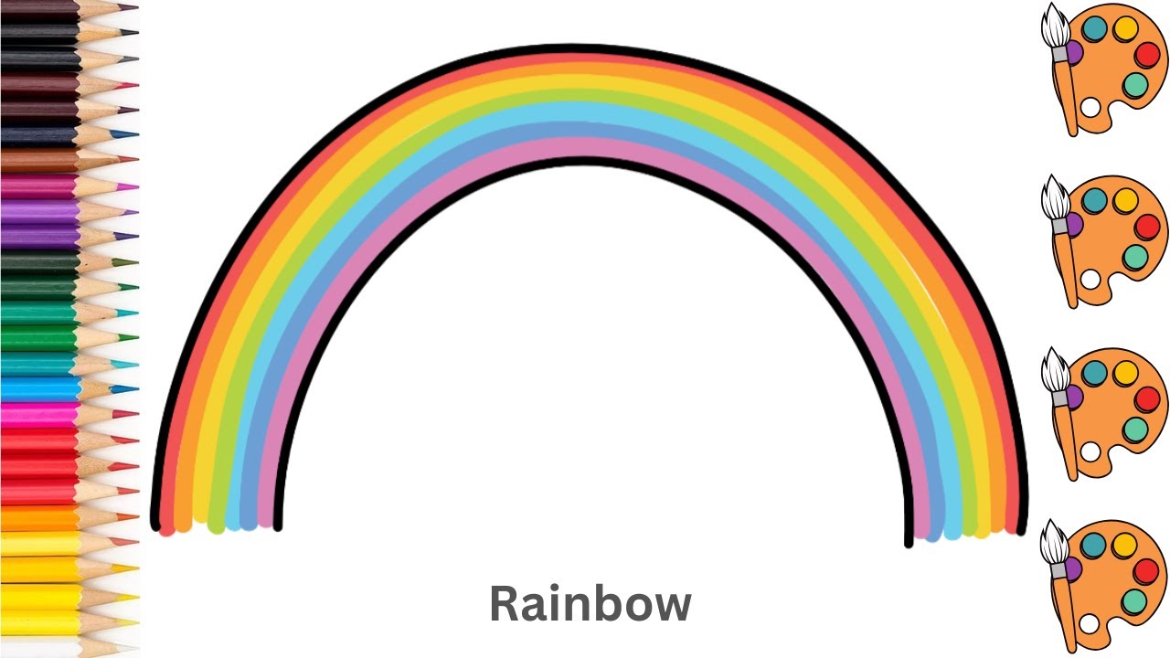 Rainbow - Sketch Art and Paint | Step by step tutorial | Pencil to ...