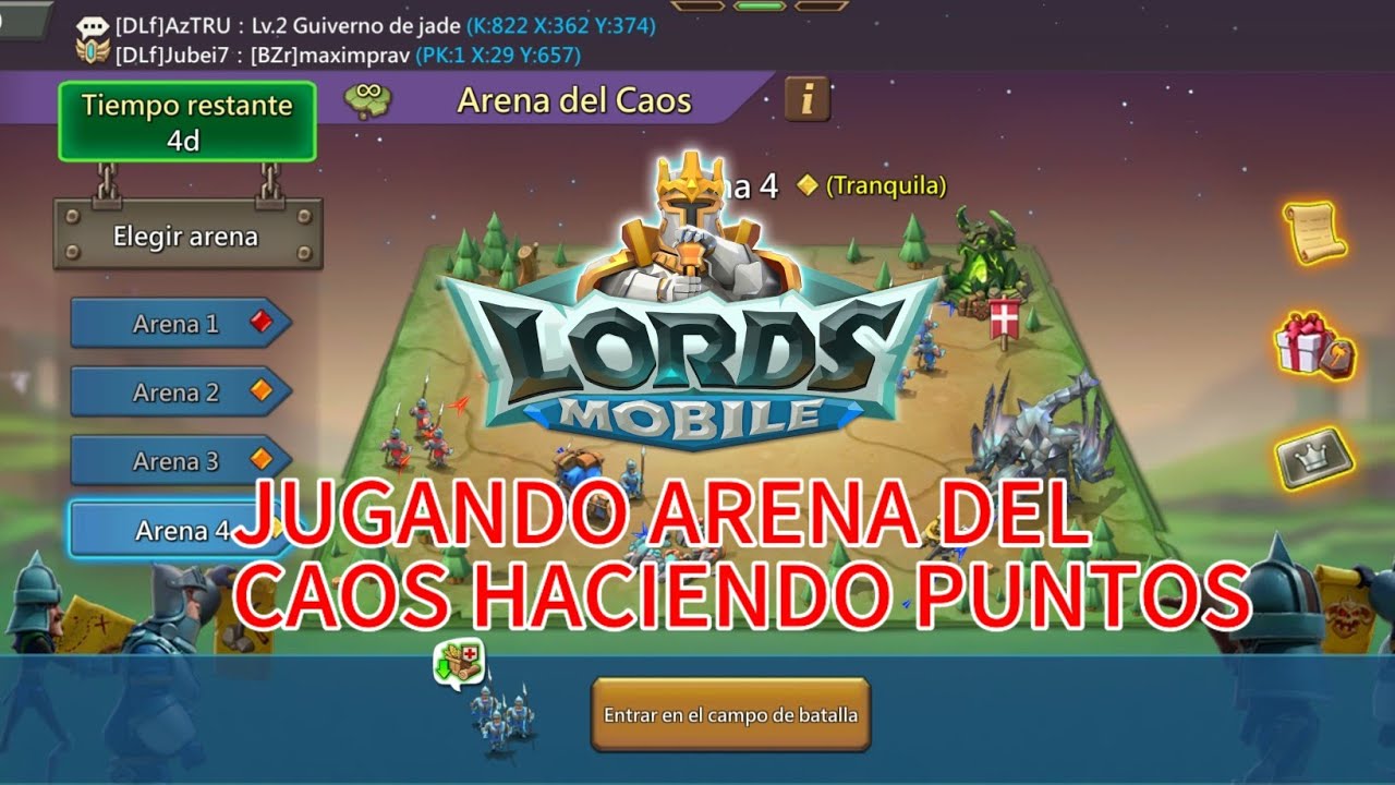 Lords Mobile Jugando la Arena del Dragon primer directo (de lords ...