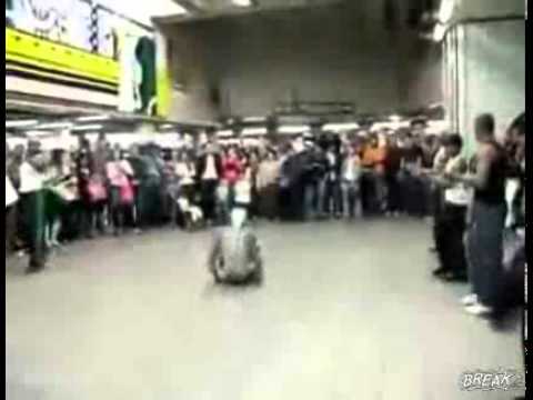 breakdancer kicks 3 year old