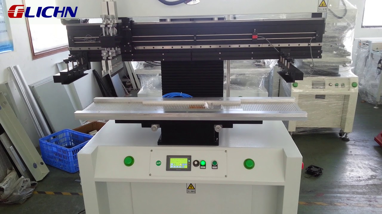 SMT Stencil Printer Machine led500 - YouTube