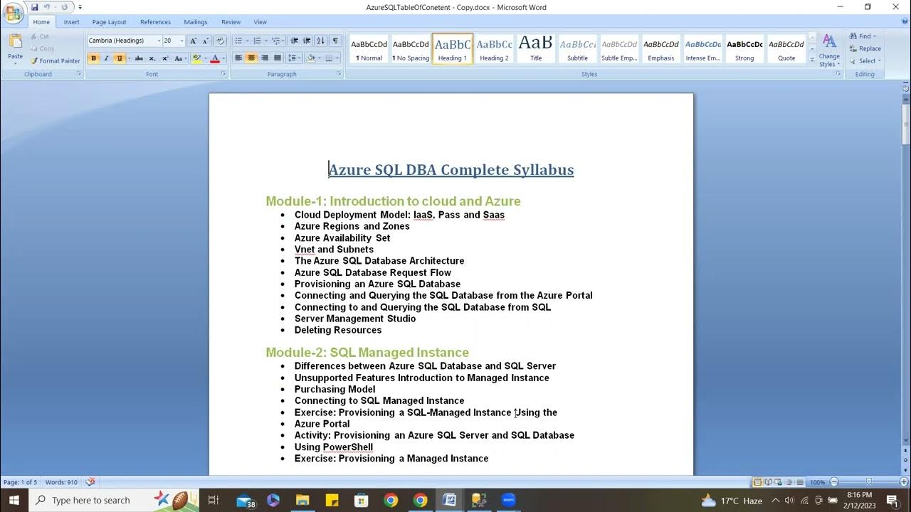 Azure SQL Database Administration: Class-1 - YouTube