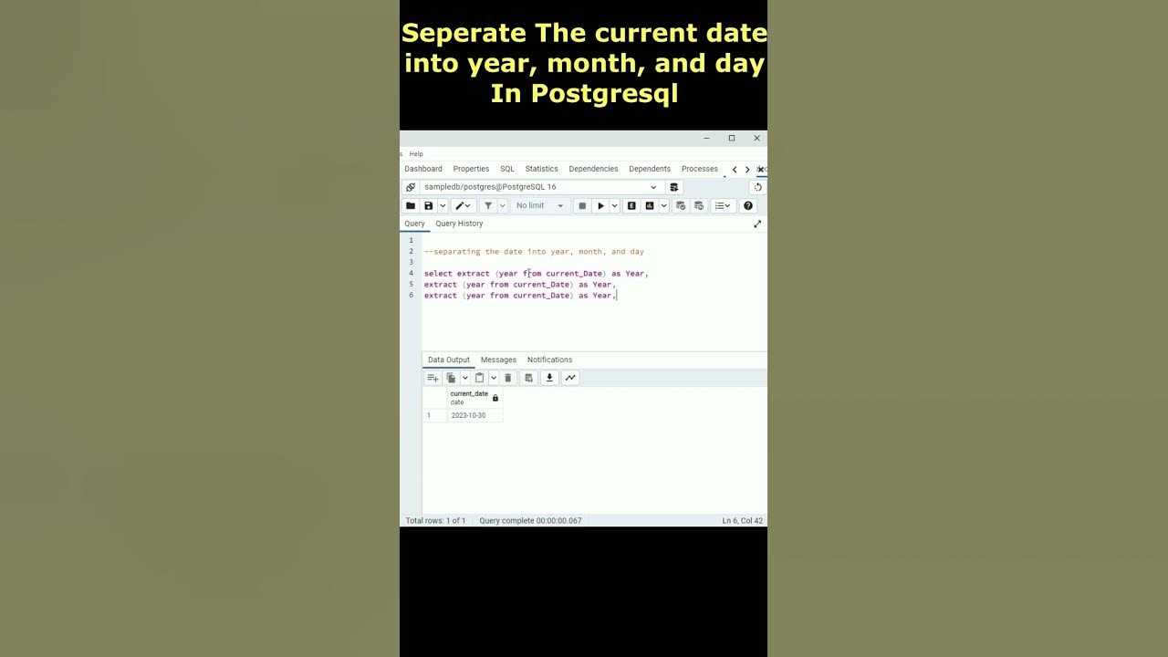 SQL Query Current Date Year Month Day Separate Columns Postgresql sql-query-current-date-year-month-day-separate-columns-postgresql