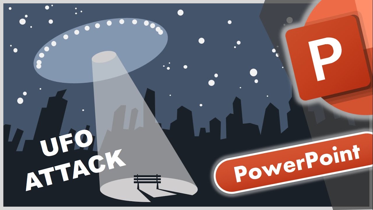 Drawing UFO Attack on PowerPoint (DIGITAL ART) #powerpointtutorial #powerpoint #digitalart - YouTube