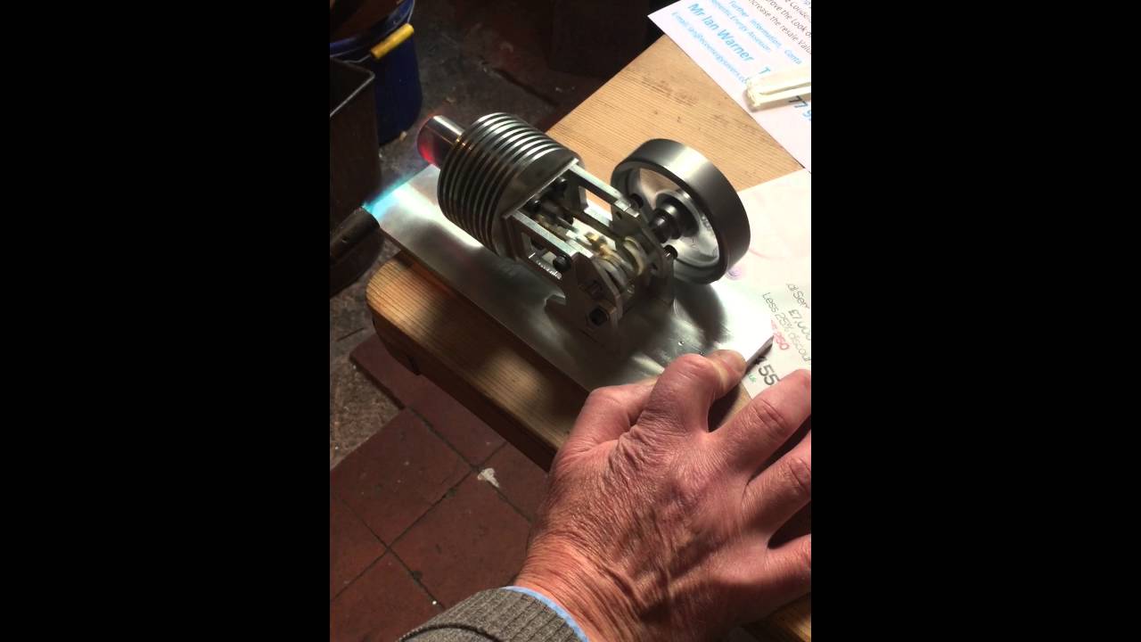 Beta type Stirling Engine - YouTube
