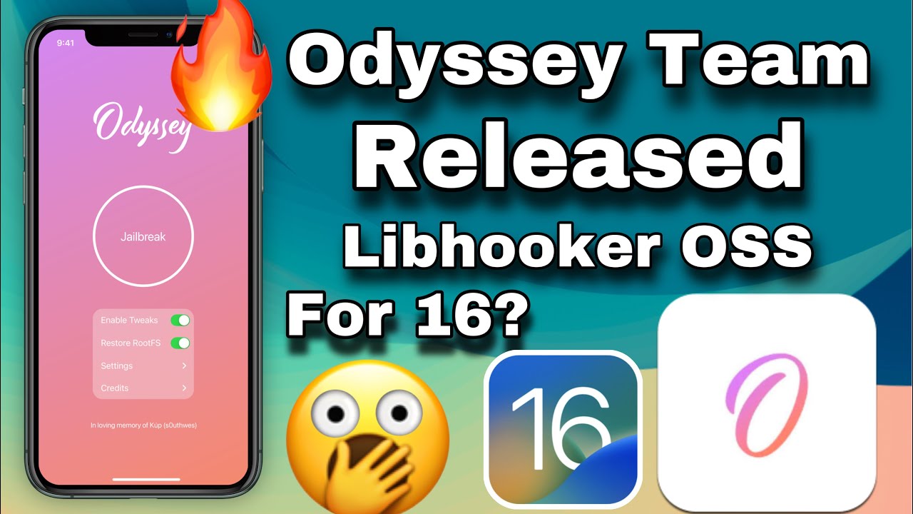 🔥New Released Odyssey now made libhooker OSS. Jailbreak For iOS 16 - iOS 15? #techapplefun - YouTube