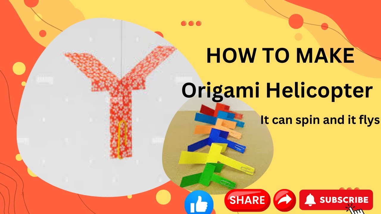 How to make Origami Helicopter - YouTube