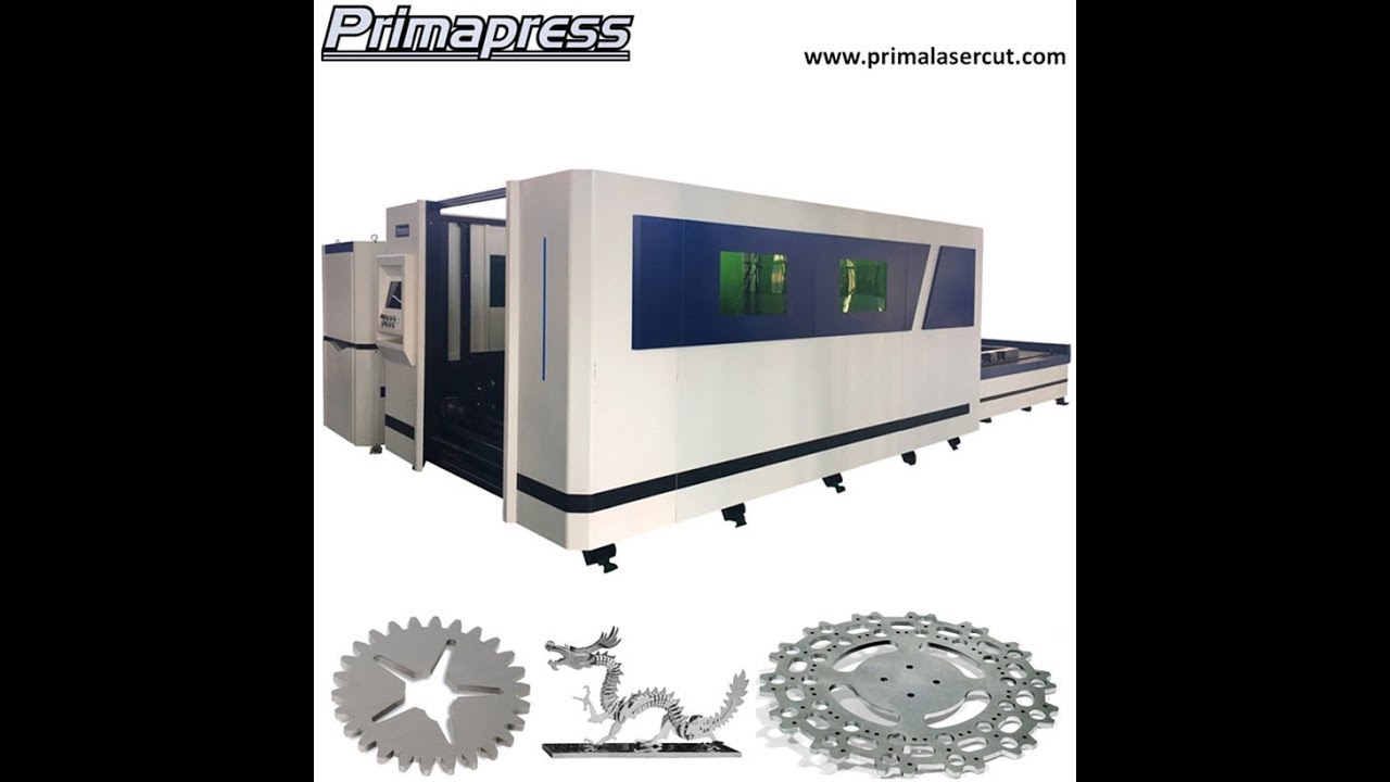 Prima Exchangeable table cnc fiber laser cutting machine 1000w - YouTube