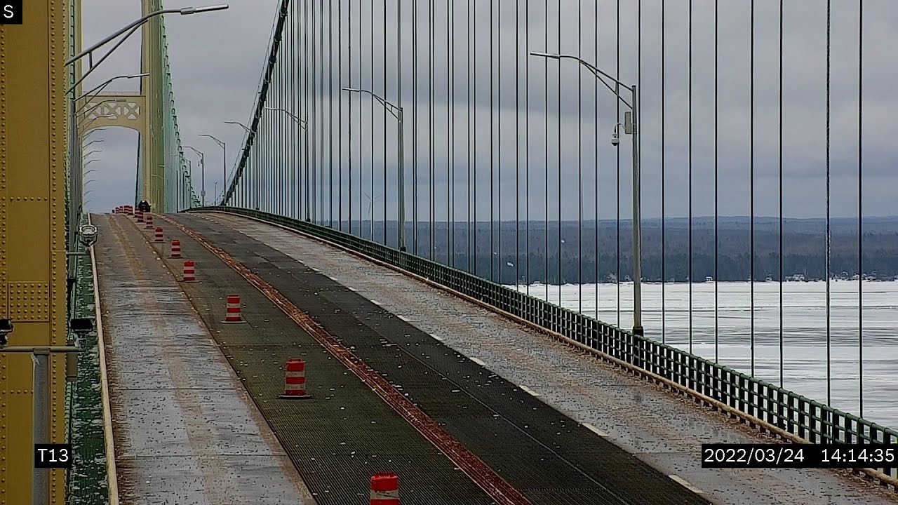 Mackinac Bridge warns of potential falling ice in coming days