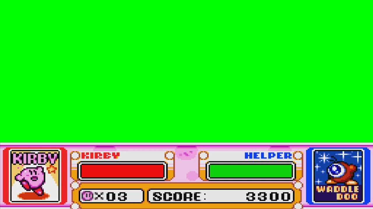 Kirby Superstar Kiss / Share Food HUD (Green Screen) - YouTube