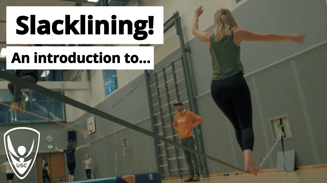 Walking the tight rope!🤸‍♀️ USC Slacklining | USC sport Amsterdam - YouTube