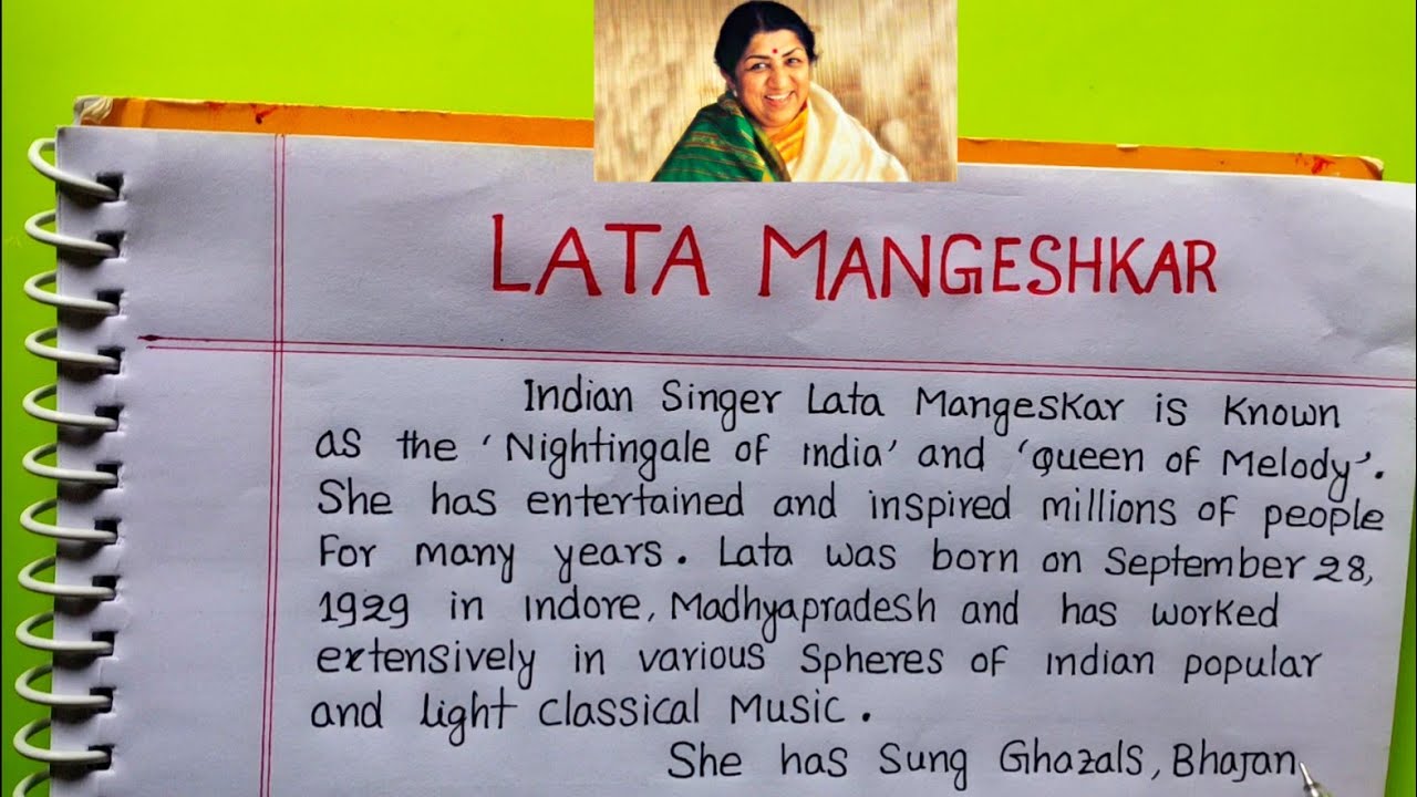 Biography Of Lata Mangeshkar 200 Words Writing On Lata didi YouTube biography-of-lata-mangeshkar-200-words-writing-on-lata-didi-youtube