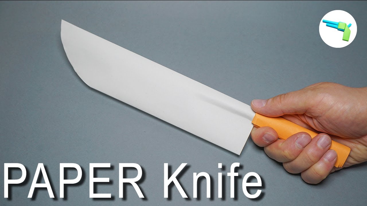Küchenmesser aus Papier | Papier Messer basteln | Papier Waffen basteln ...