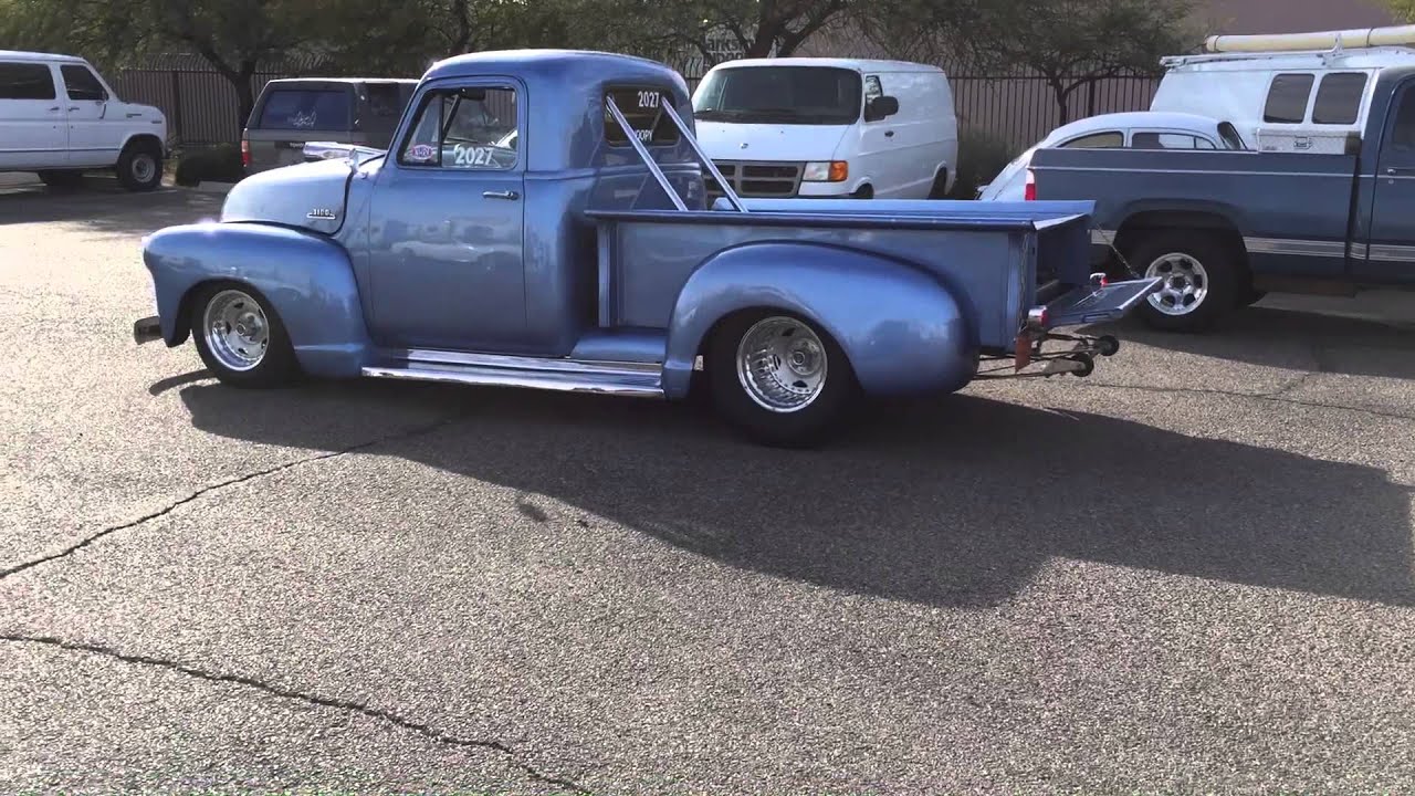 1953 Chevy Zz502 big block burnout - YouTube