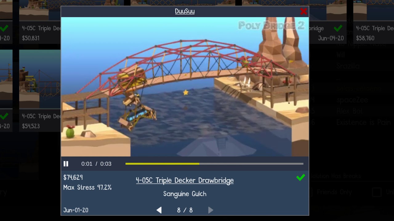 Triple Decker Drawbridge Solution - by DuuSuu - YouTube