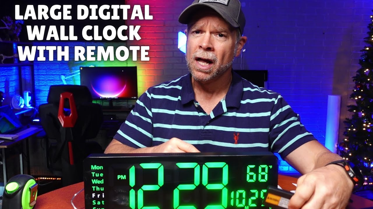 Large Digital Wall Clock with Remote | 16" Large Digital Wall Clock - YouTube