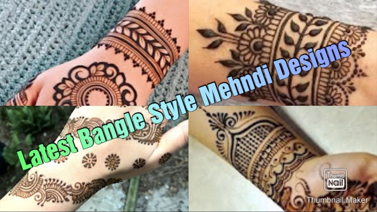 Rakhi Special Latest Bangle Style Mehndi Design Ideas 2022 | Kangan ...