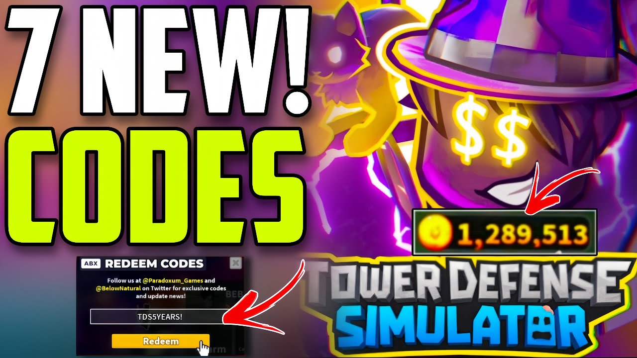UPDATE!! *NEW* CODES⚠️TOWER DEFENSE SIMULATOR ROBLOX CODES 2024 TDS ...
