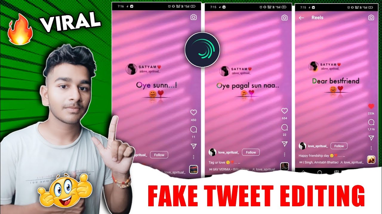 Vn App Se Fake Tweet Video Kaise Banaye || fake tweet video editing ...
