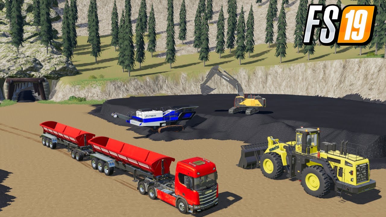 COAL MINE EPISODE #3 YUKON RIVER VALLEY MAP FARMING SIMULATOR 19 - YouTube