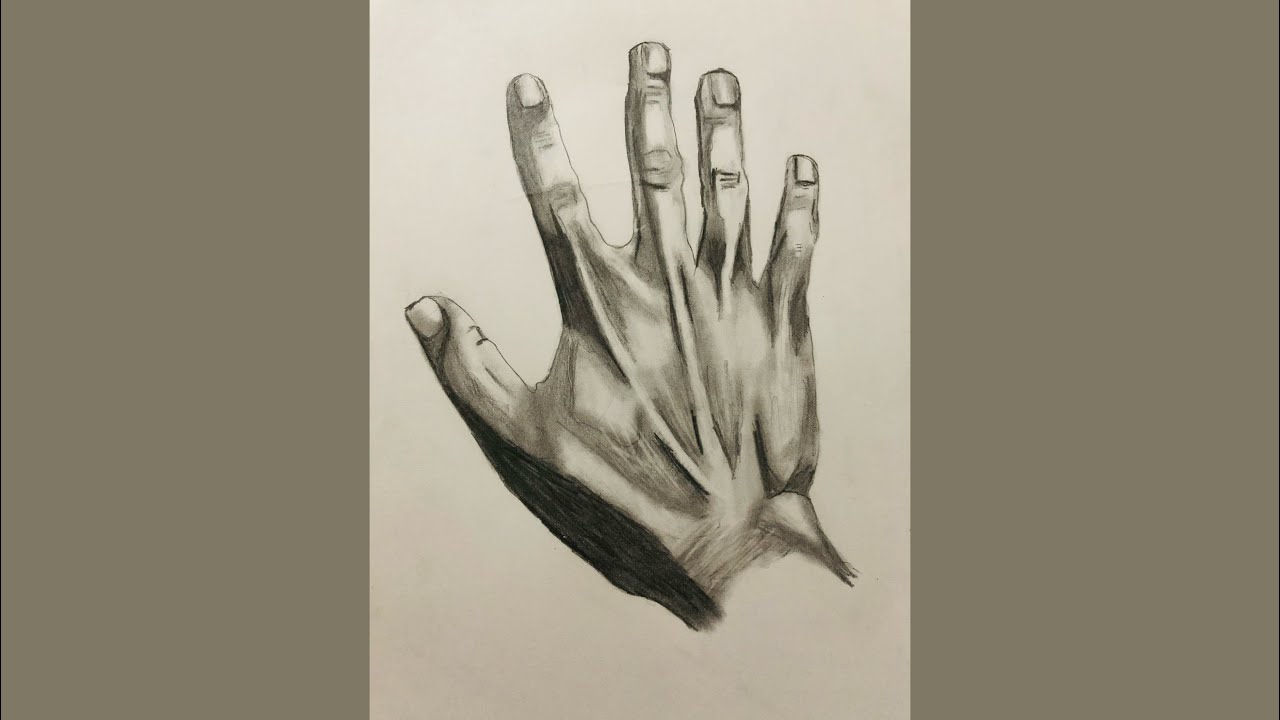 How to draw a Hand || Pencil sketch for beginners - YouTube