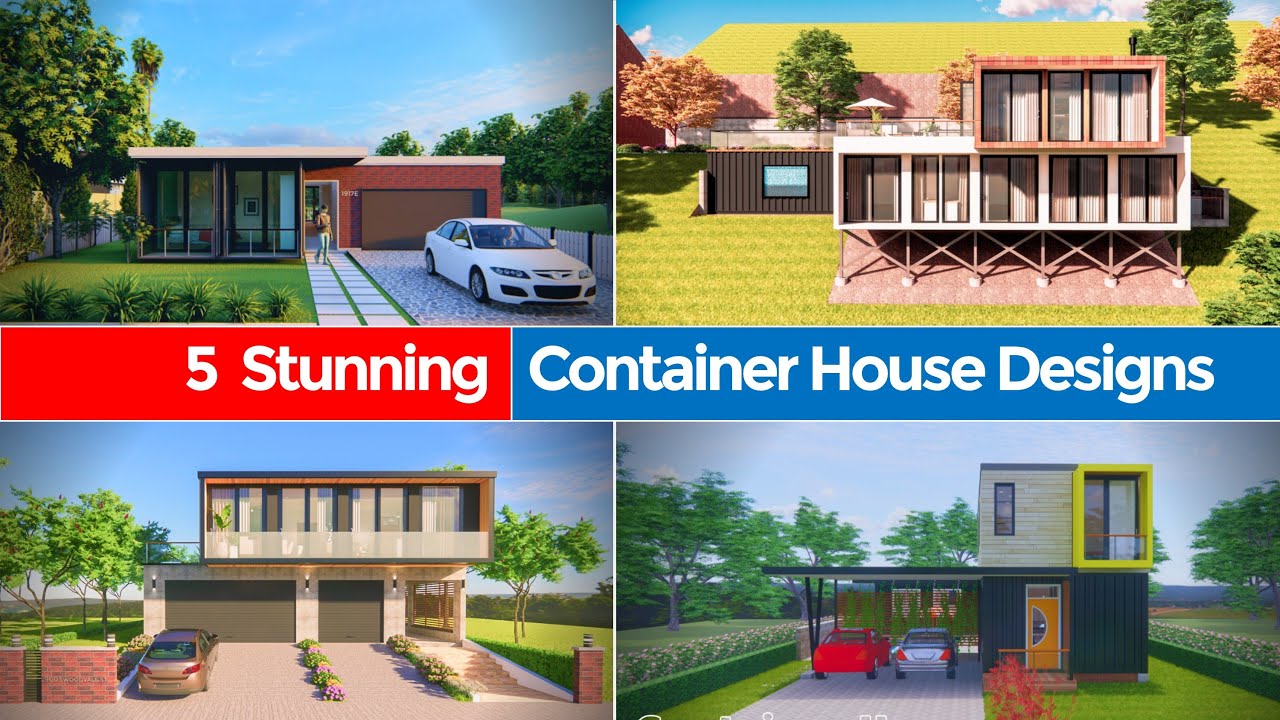 Shipping Container Houses- Modern Designs + Floor plans - YouTube