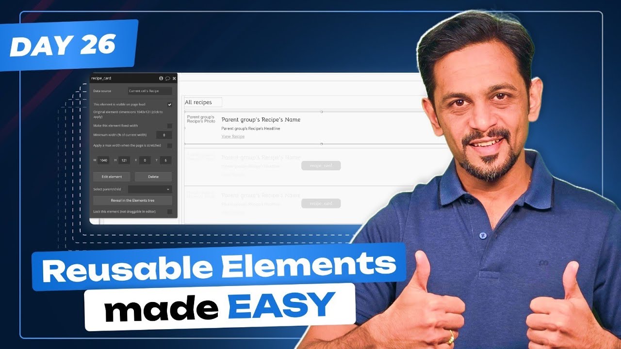 How to Use Reusable Elements in Bubble - YouTube