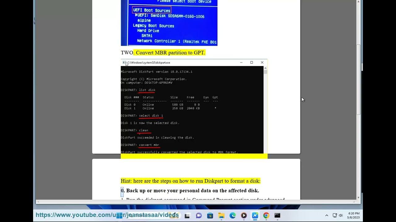 Fix The selected disk has an MBR partition table when installing Windows - YouTube