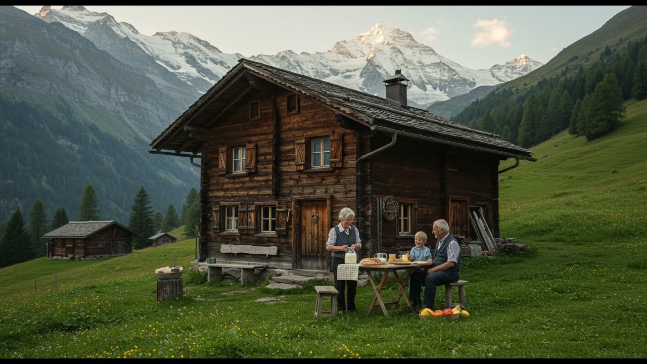 Grandma and Grandpa’s Simple Days with Their Grandchild in the Swiss ...
