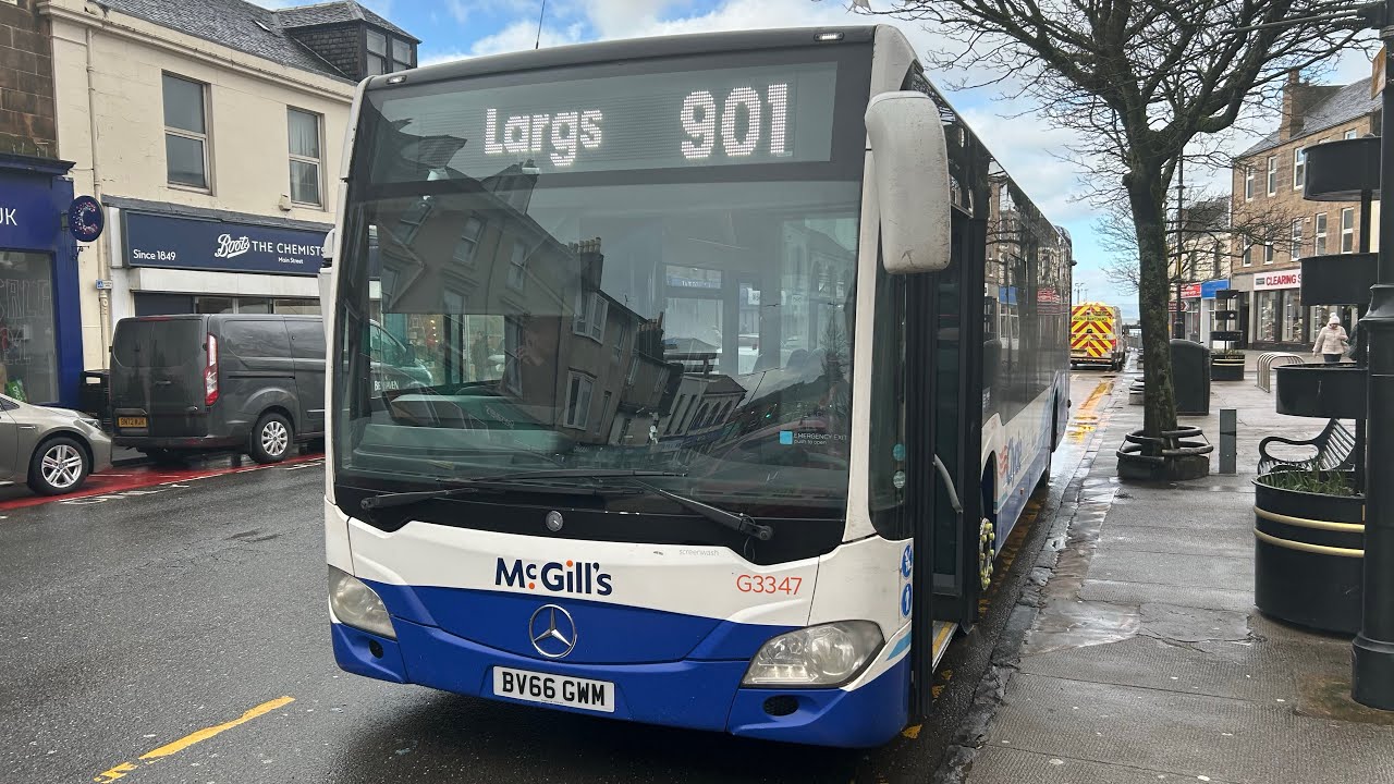 901 Clydeflyer - Glasgow Buchanan Bus Station to Largs Full Bus Journey ...