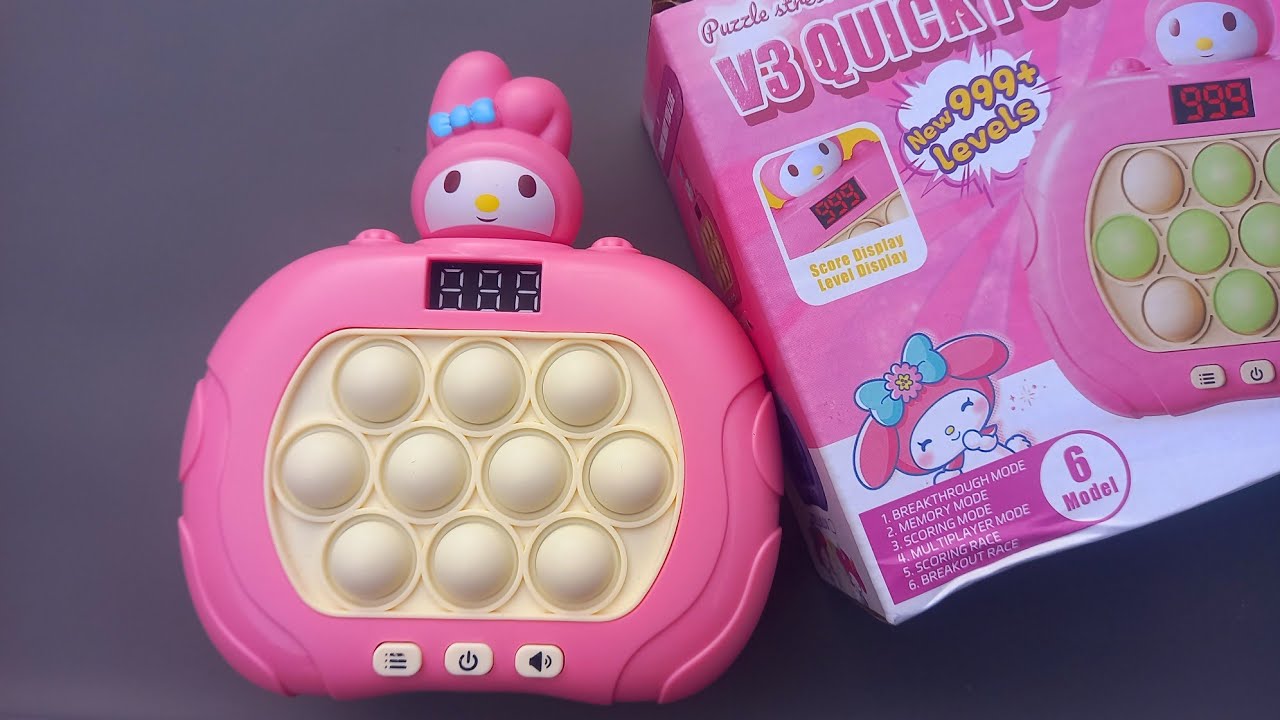 MY MELODY QUICK PUSH POP IT GAME MACHINE UNBOXING AND REVIEW 2024 ...
