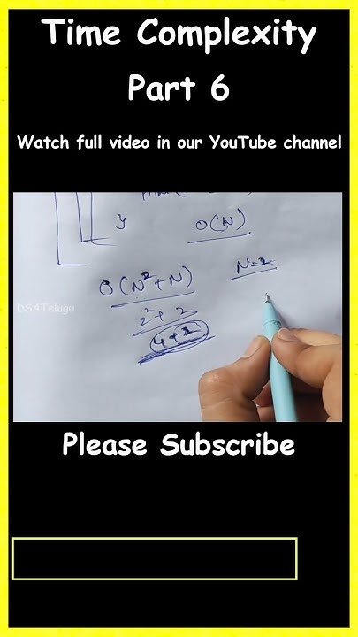 Time complexity and space complexity of an algorithm in java in telugu part6 #dsa #shorts # ...