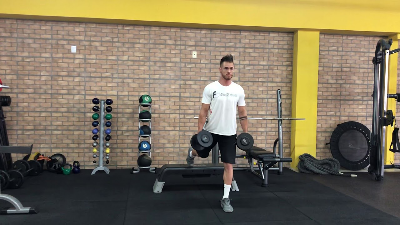 PERNA - Agachamento Búlgaro (2 Halteres) - YouTube