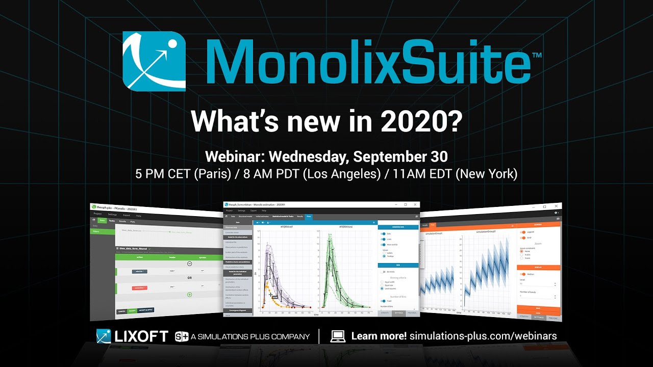 Webinar: What's new in the MonolixSuite 2020 version? - YouTube