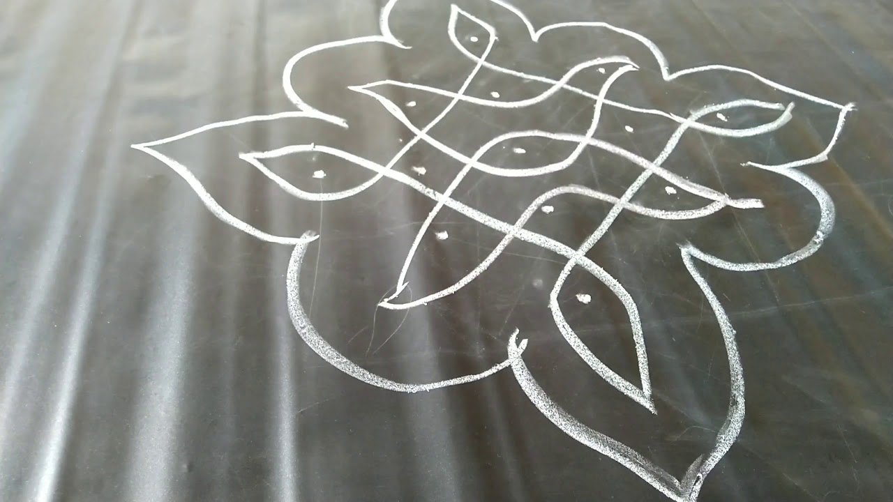 Simple Neli Kolam 5 to 1 - YouTube