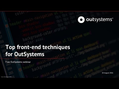 Top front-end techniques for OutSystems - YouTube