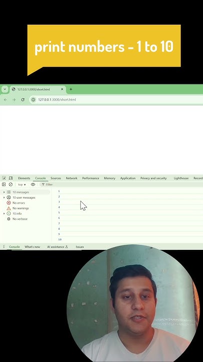 Print Numbers 1 to 10 with JavaScript For Loop | Quick and Easy Tutorial #JavaScript - YouTube