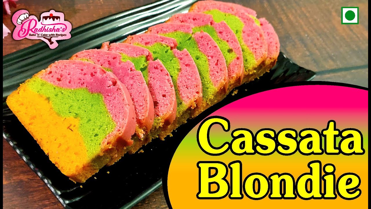 Cassata Slice Blondie | Cassata Cake | Cassata Brownie | #cassata ...