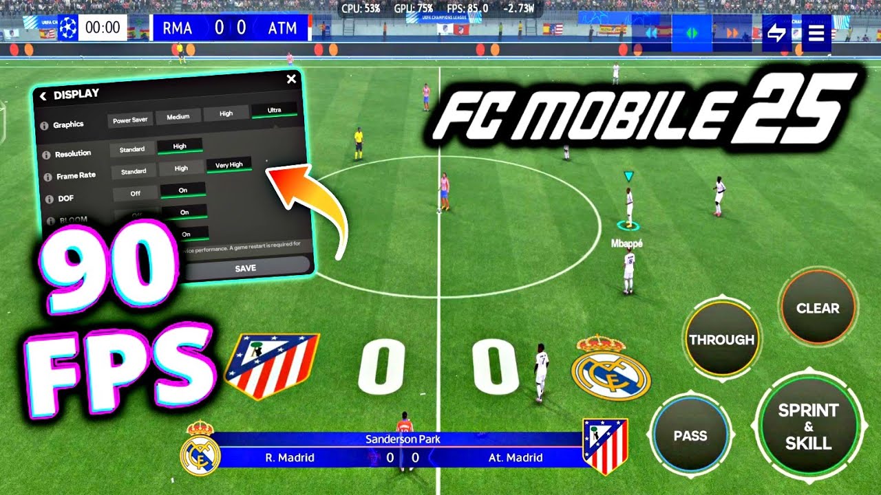 EA FC MOBILE 25 UCL CLUB CHALLENGE ( 90 FPS ULTRA GRAPHICS FC 25 MOBILE ...