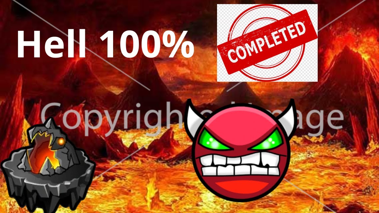 Demon Gauntlet Complete! Hell by Serponge | Geometry Dash - YouTube