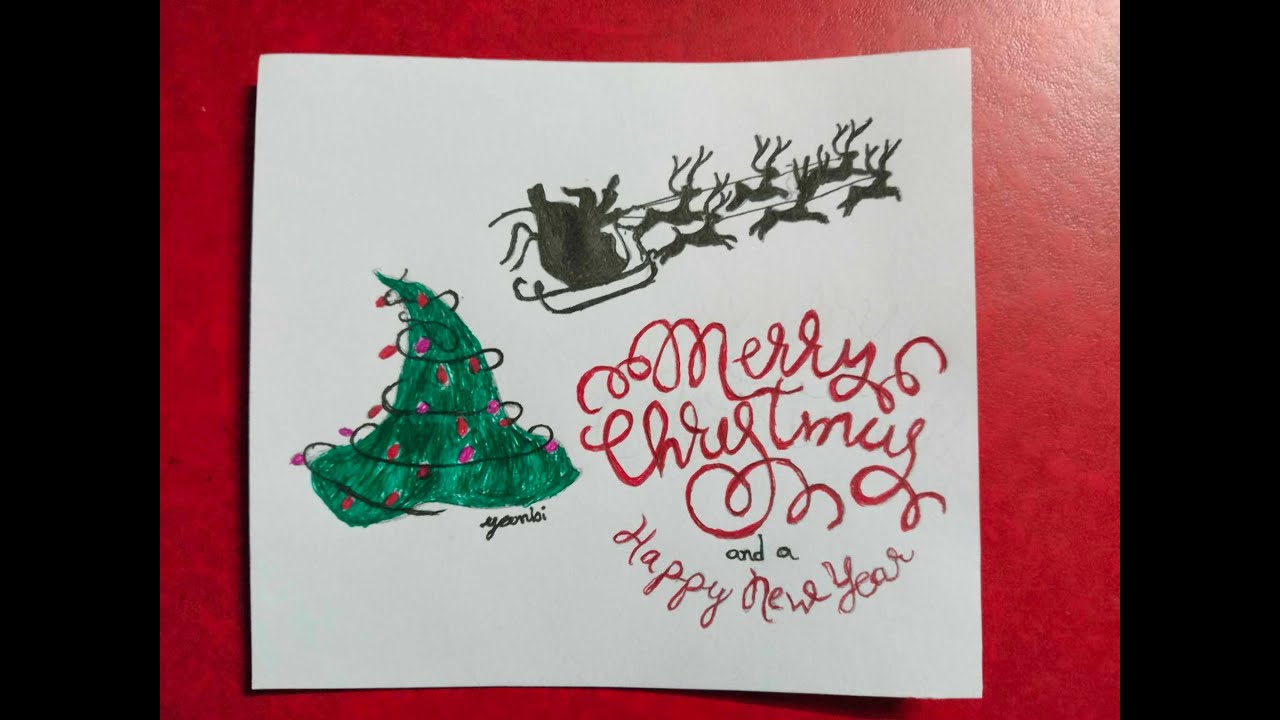 Easy and cute white paper [Christmas card] making | DIY Christmas ...