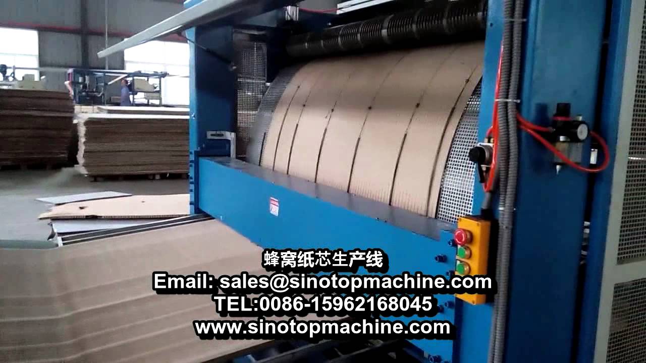 Honeycomb core making machine - YouTube