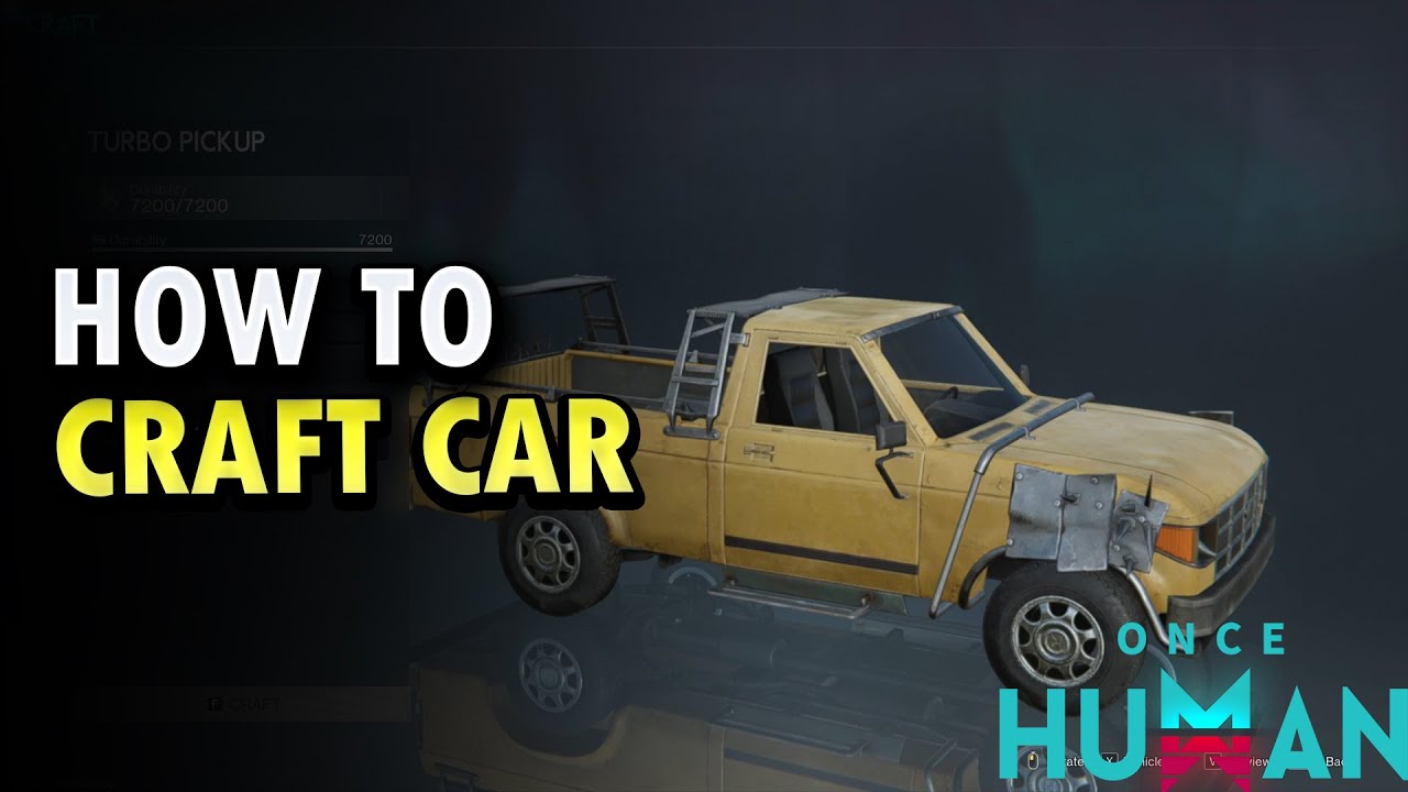 How To Craft Car Once Human - YouTube