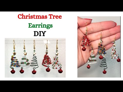 Christmas Tree Earrings Tutorial - YouTube