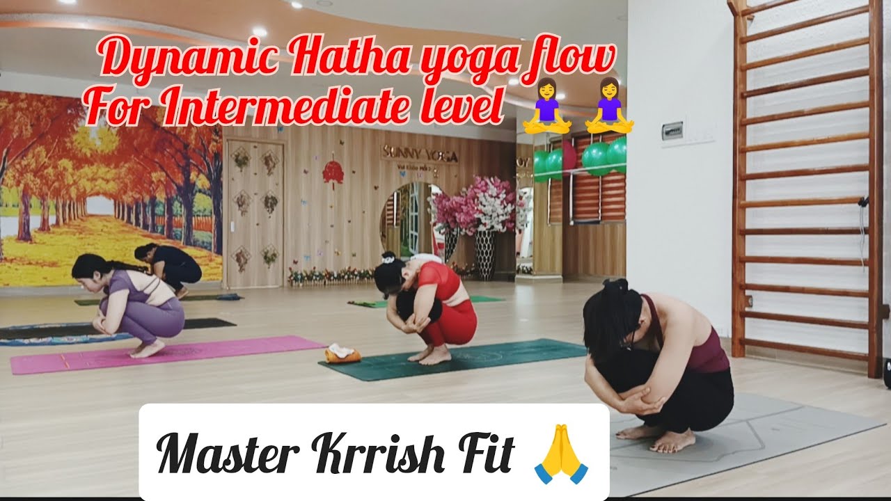 Dynamic Hatha yoga Flow for Intermediate level || Intensive yoga 🧘‍♀️🧘 ...