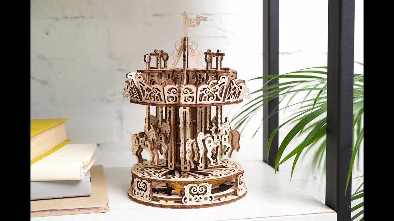 Ugears Carousel Assembly Instruction Video - YouTube