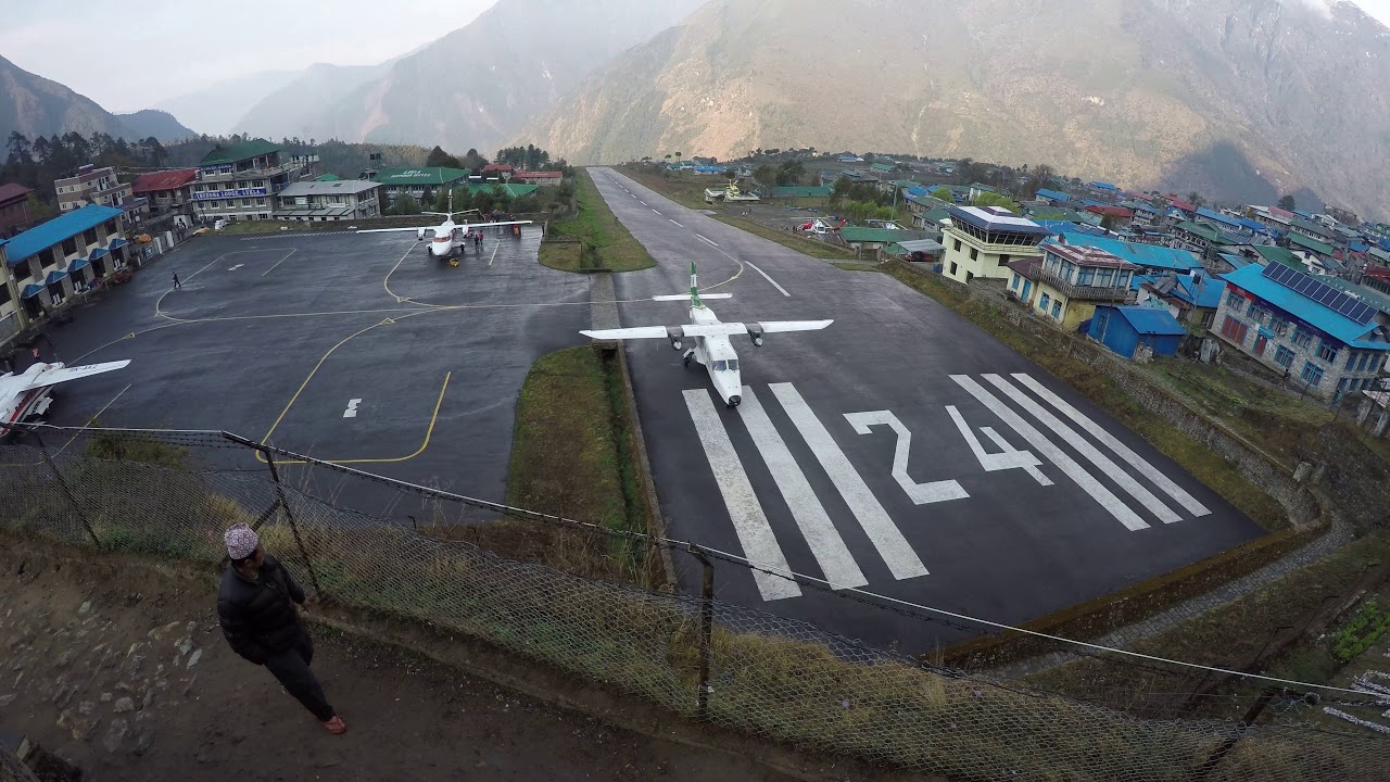 Lukla, Tenzing - Hilary Airport, Nepal 4K - YouTube