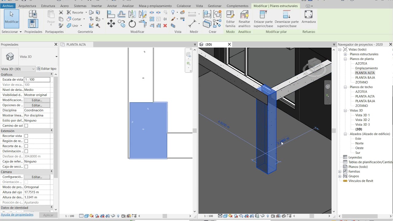 14-CURSO BÁSICO (TRABES Y COLUMNAS) REVIT 2020 - YouTube