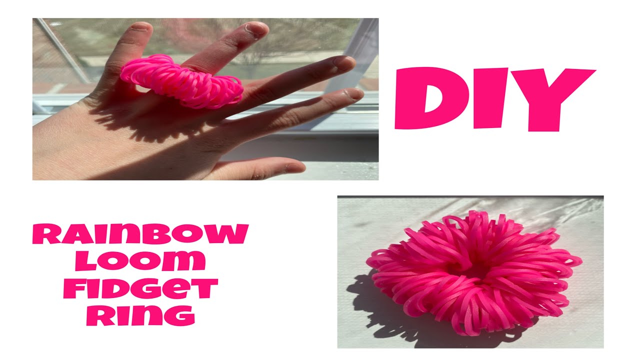 DIY rainbow loom fidget ring!🌈🤩 - YouTube