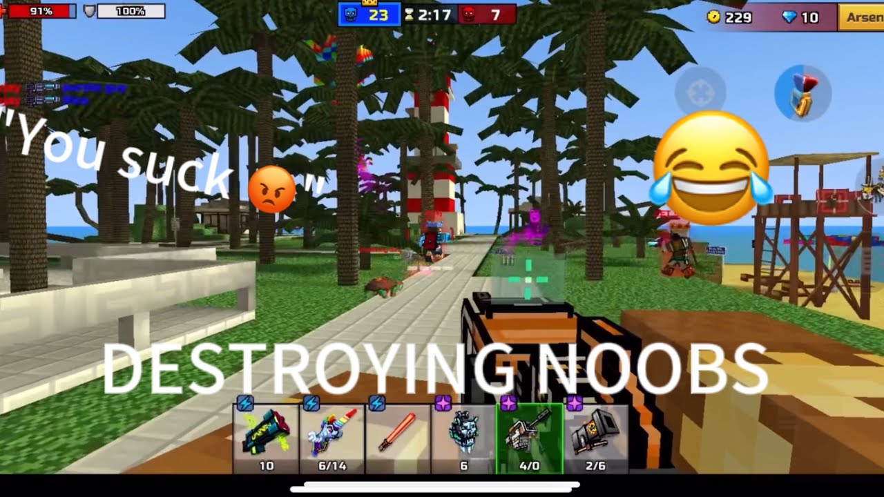 Destroying Noobs With One Shot Sniper (Pg3d) - YouTube